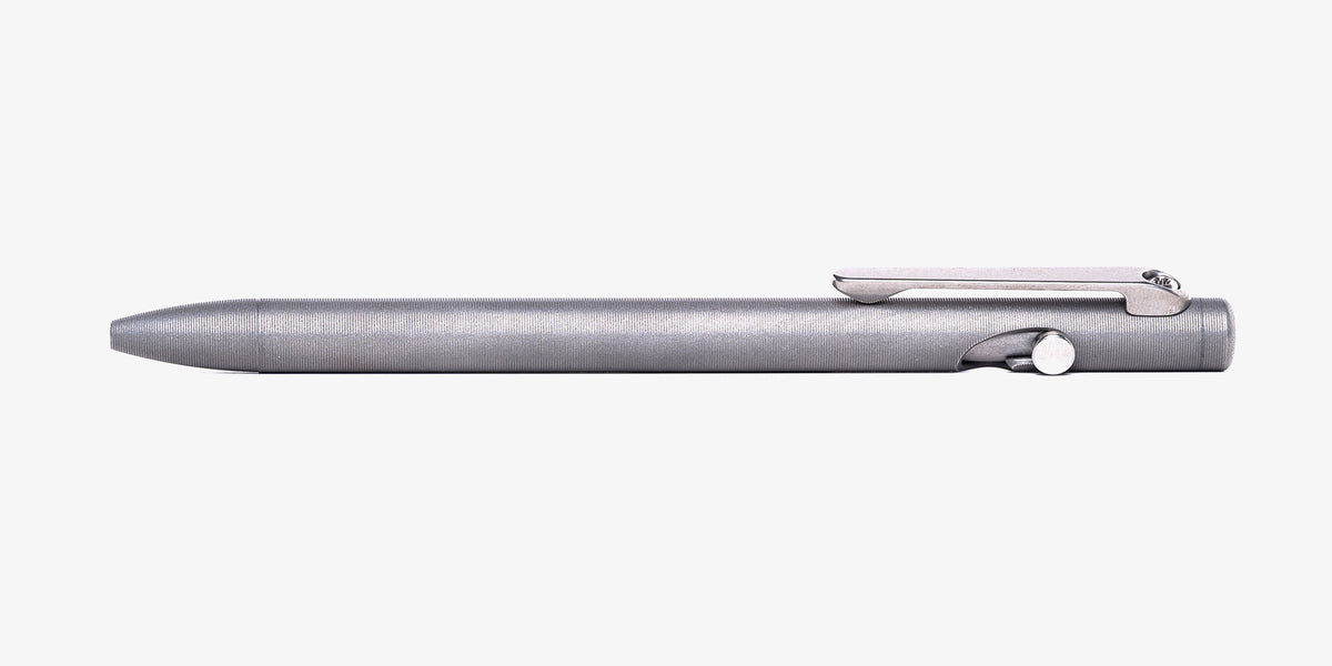 Stonewashed Titanium Slim Bolt Action Pen – Tactile Turn