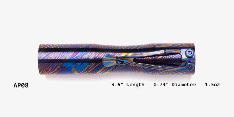 Titanium Damascus Apollo Flashlight – Tactile Turn