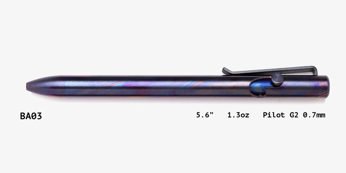 Full Titanium Damascus Bolt Action Pens – Tactile Turn