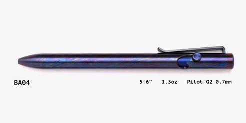 Full Titanium Damascus Bolt Action Pens – Tactile Turn