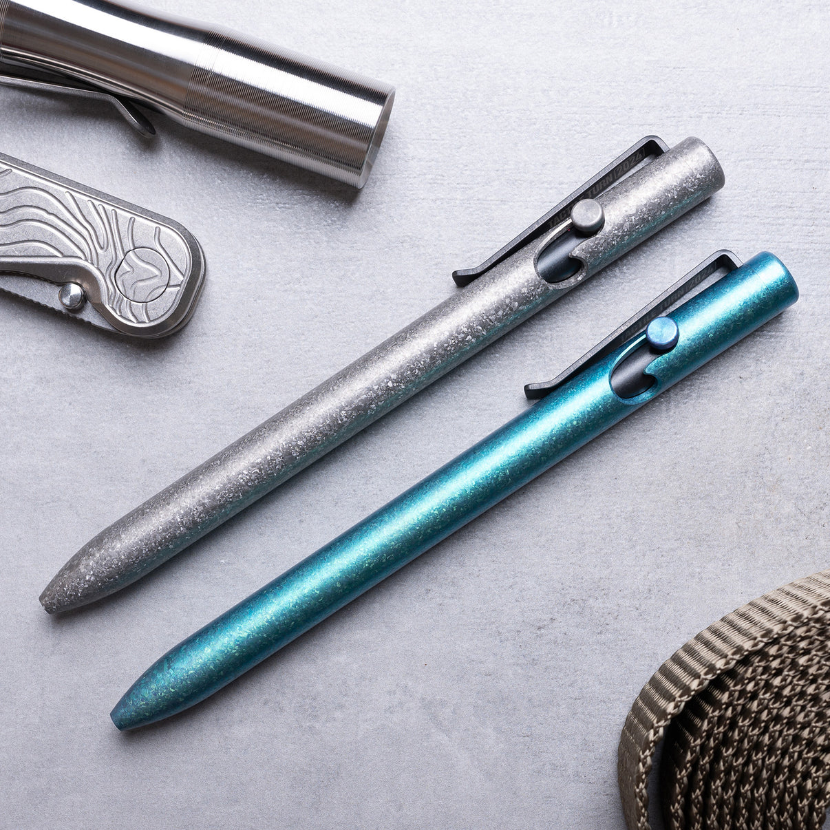 Crystallized Titanium Bolt Action Pen – Tactile Turn