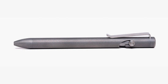 Stonewashed Titanium Bolt Action Pen – Tactile Turn