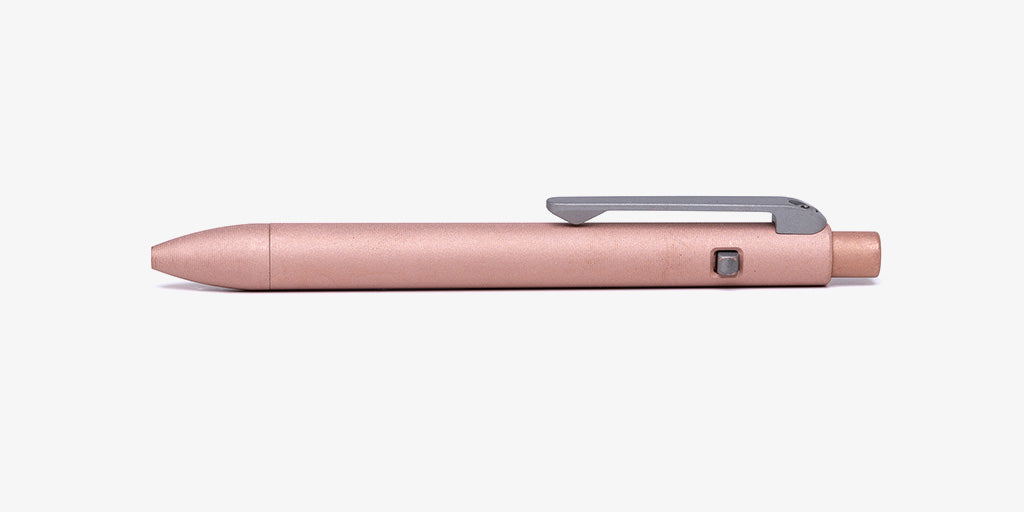 Bead Blasted Copper Side Click Pens – Tactile Turn